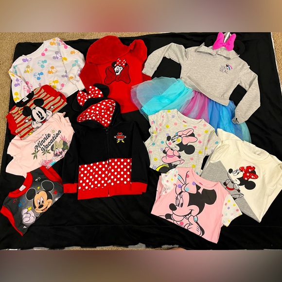 Disney | Shirts & Tops | Disney Mickey And Minnie Mouse Clothing Bundle ...